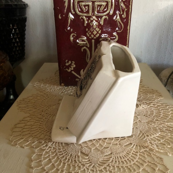 Vintage | Accents | Vintage Ceramic 25th Anniversary Open Book Planter ...